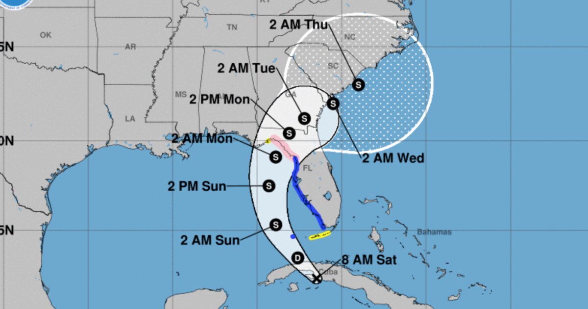 Potencial ciclón puede llegar a Florida con fuerza de huracán