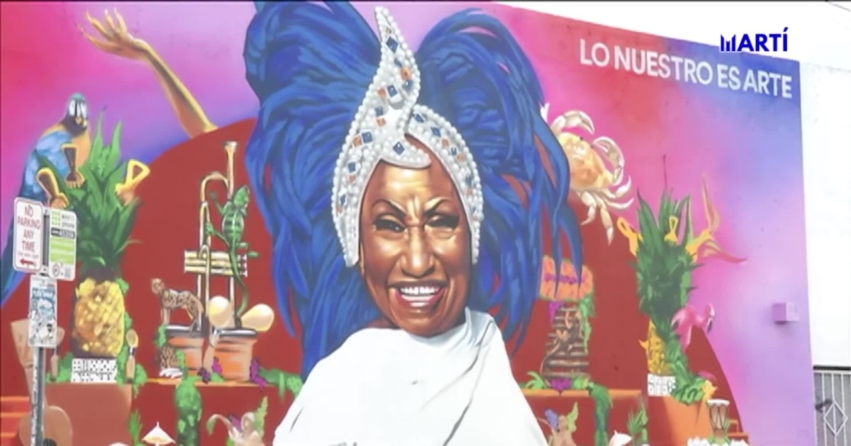 Inauguran mural de Celia Cruz en Miami