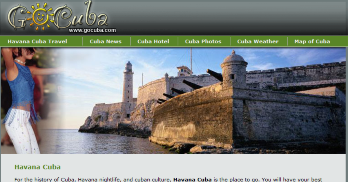 Sitios webs con nombres cubanos de la empresa Travelucion