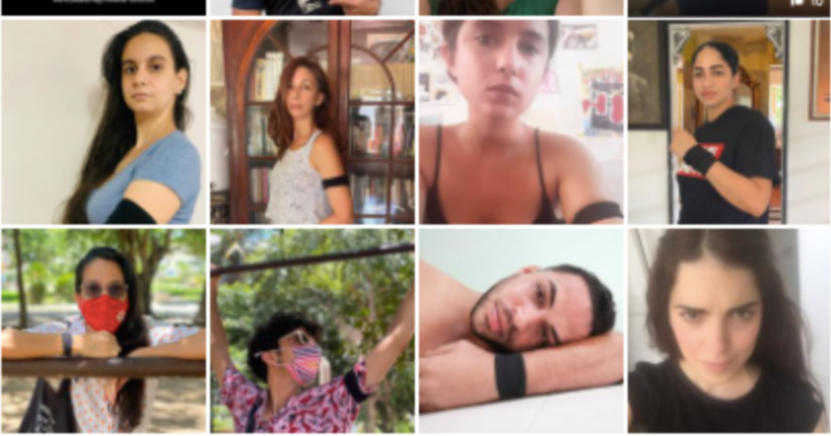 Activistas del 27N visten lazo negro en protesta por todos los presos ...