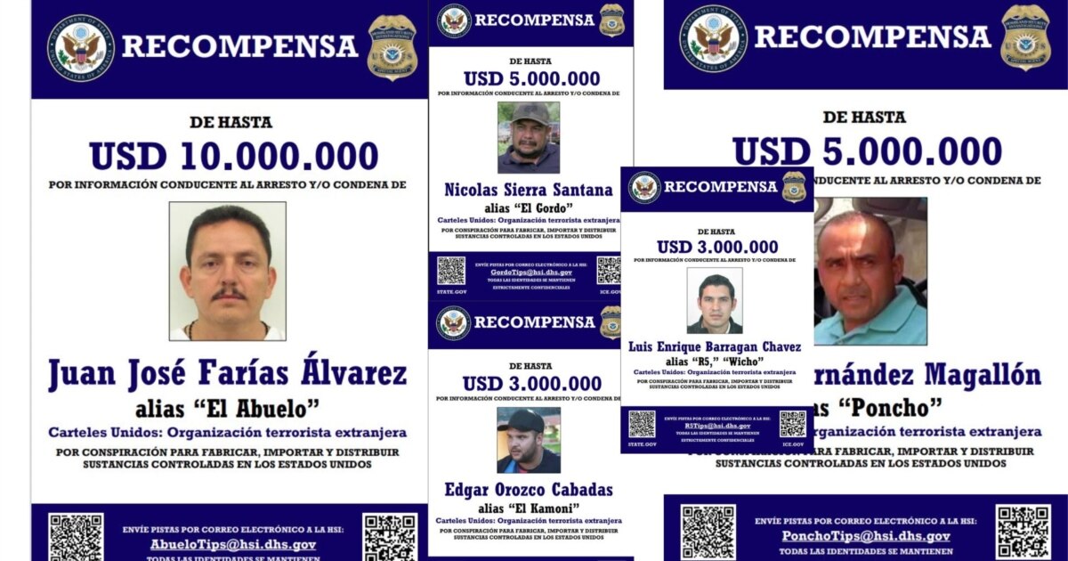 Recompensas millonarias por información que conduzca a líderes de ...